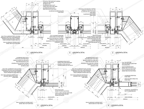 Façade (Curtain Wall) Profile Systems - glass, building, steel, unitized